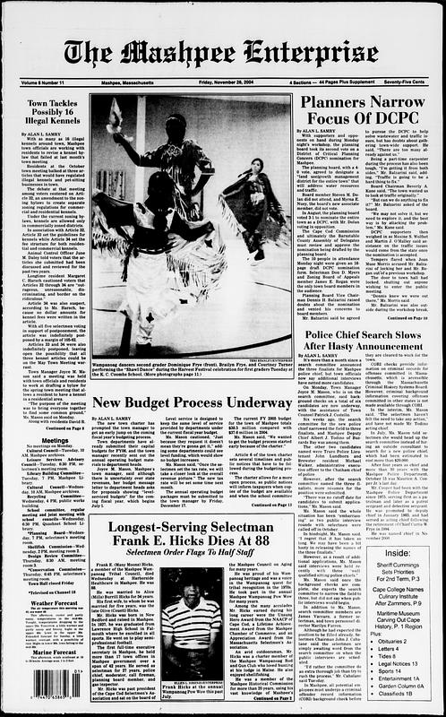 The Mashpee Enterprise. November 26, 2004 - Digital Commonwealth