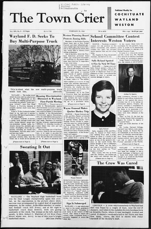 The Town Crier. February 25, 1960 - Digital Commonwealth