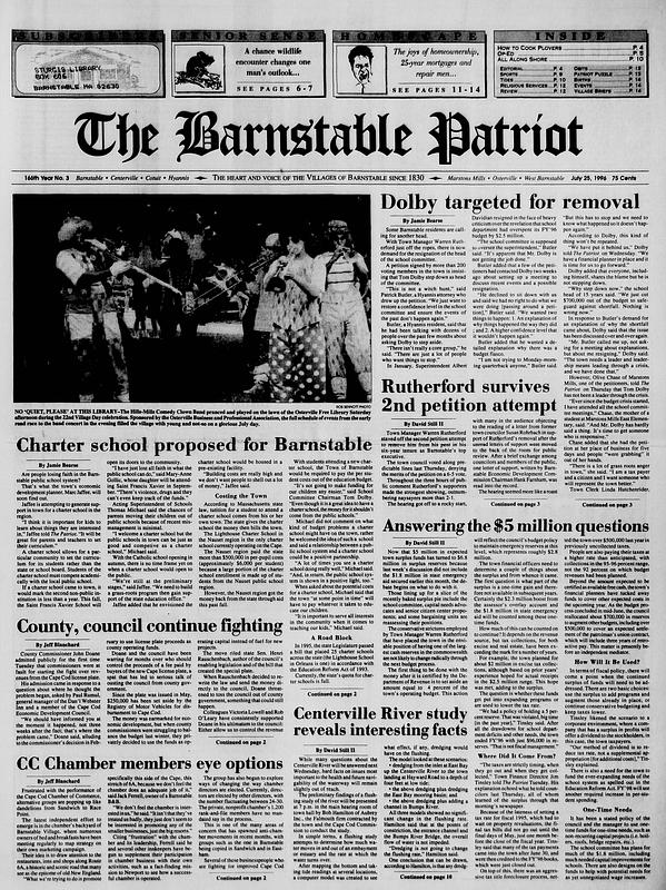 Barnstable Patriot. July 25, 1996 - Digital Commonwealth