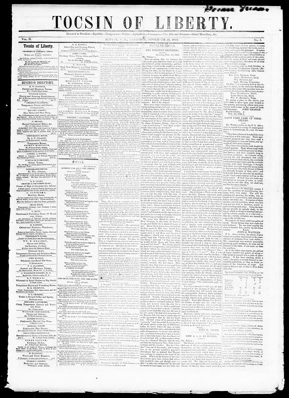 The Tocsin of Liberty. November 24, 1842 - Digital Commonwealth