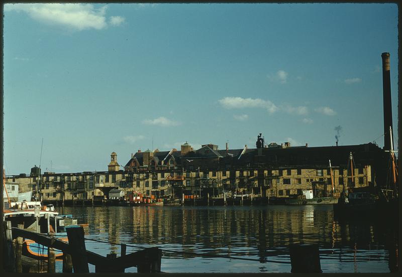 T Wharf from across water, Boston - Digital Commonwealth