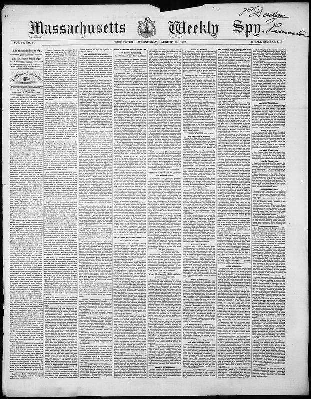 Massachusetts Weekly Spy - Digital Commonwealth