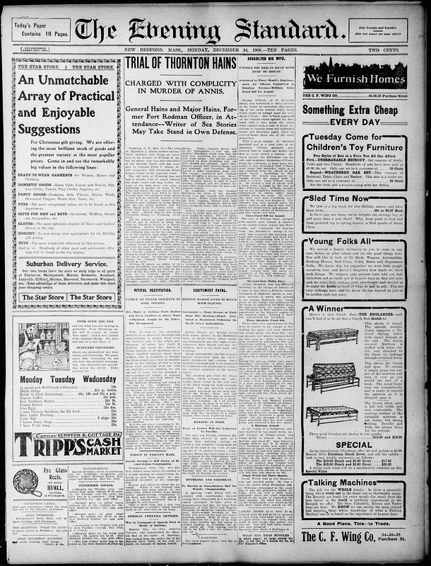Evening Standard. December 14, 1908 - Digital Commonwealth