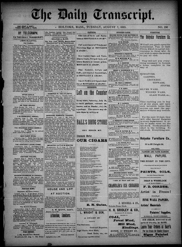 The Daily Transcript. August 07, 1883 - Digital Commonwealth