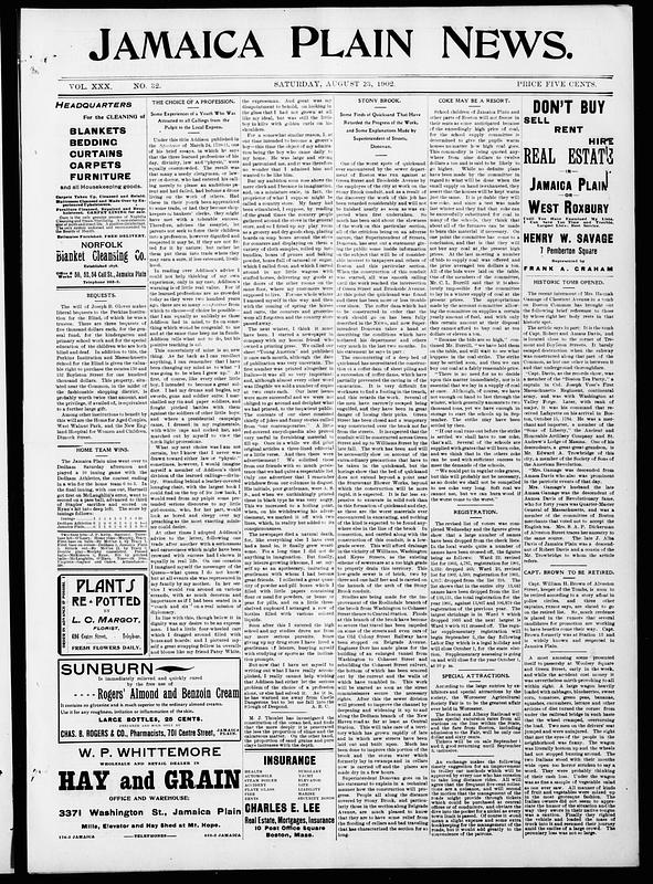 Jamaica Plain News, August 23, 1902 - Digital Commonwealth
