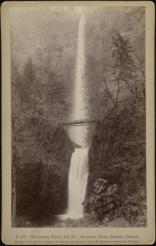 Multnomah Falls, 700 ft. Columbia River scenery, Oregon - Digital ...
