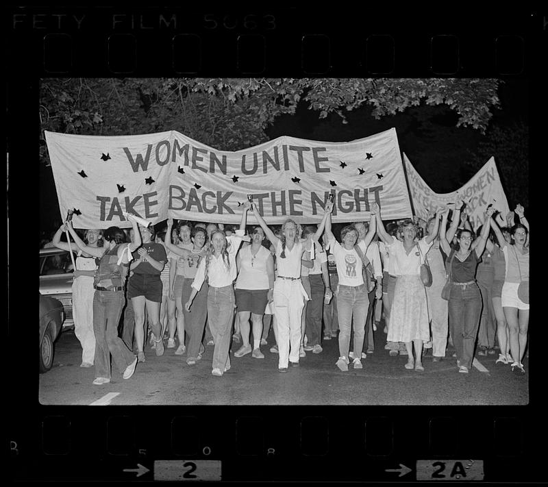 Women's "Take Back the Night" parade, Fenway, Boston - Digital Commonwealth