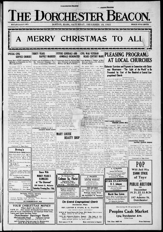 The Dorchester Beacon. December 19, 1925 - Digital Commonwealth