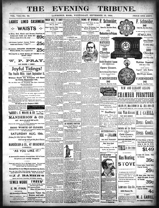 The Evening Tribune. September 13, 1893 - Digital Commonwealth