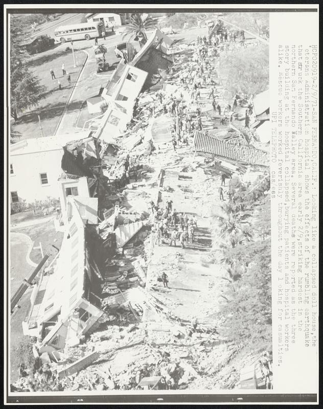 Looking like a collapsed doll house, the Veterans Administration ...