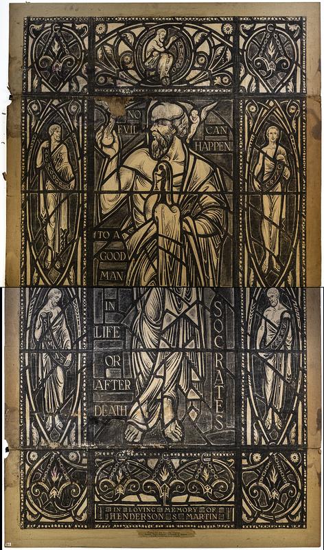 Cartoon for the Socrates window. Spooner Thayer Museum, University of ...