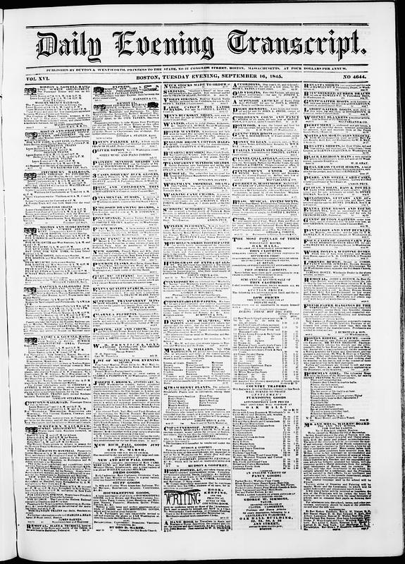 Daily Evening Transcript - Digital Commonwealth