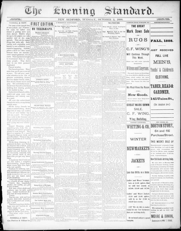 Evening Standard. October 02, 1888 - Digital Commonwealth