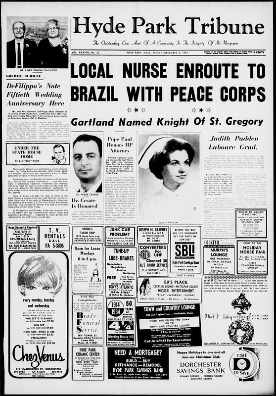 Hyde Park Tribune. December 04, 1964 - Digital Commonwealth