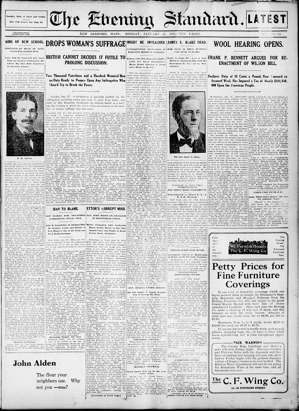 Evening Standard. January 27, 1913 - Digital Commonwealth