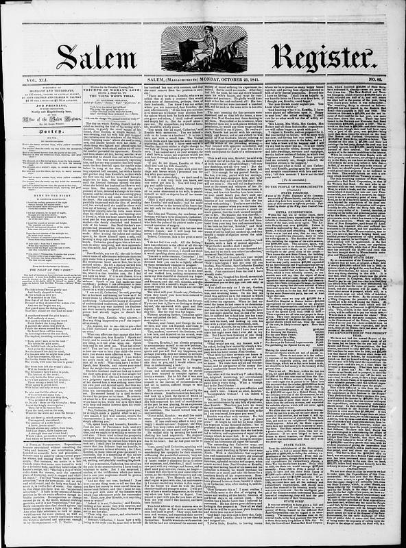 Salem Register. October 25, 1841 - Digital Commonwealth
