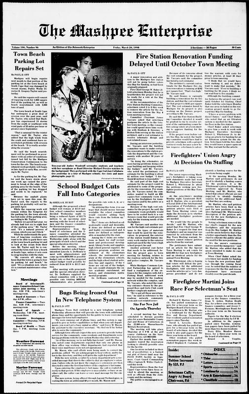 The Mashpee Enterprise. March 20, 1998 - Digital Commonwealth