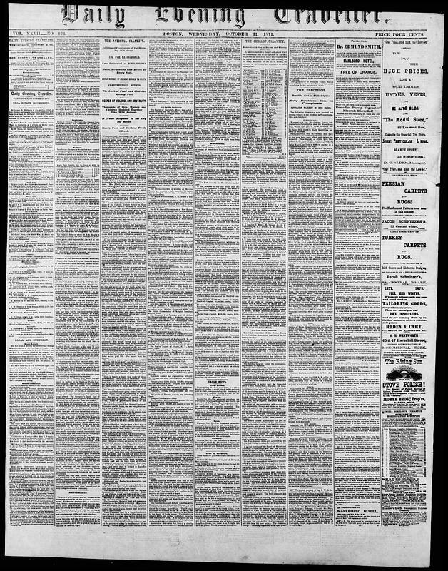 Daily Evening Traveller. October 11, 1871 - Digital Commonwealth