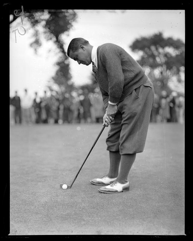 Golfer, possibly Bobby Jones - Digital Commonwealth