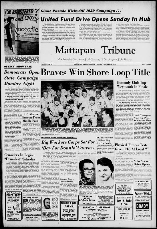 Mattapan Tribune. October 02, 1958 - Digital Commonwealth