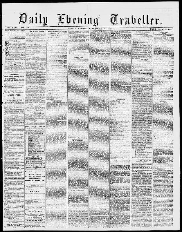 Daily Evening Traveller. October 16, 1867 - Digital Commonwealth