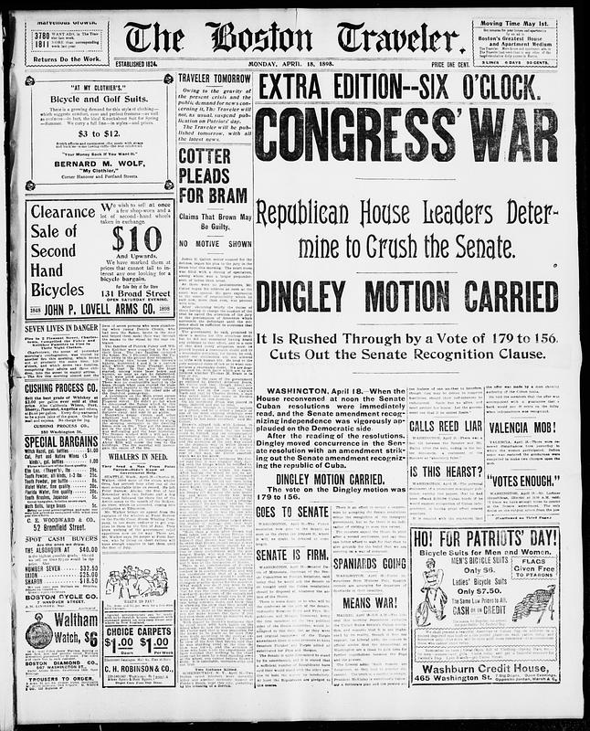 The Boston Traveler. April 18, 1898 - Digital Commonwealth