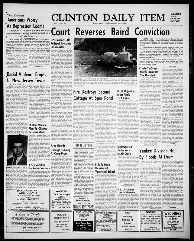 Clinton Daily Item. July 07, 1970 - Digital Commonwealth