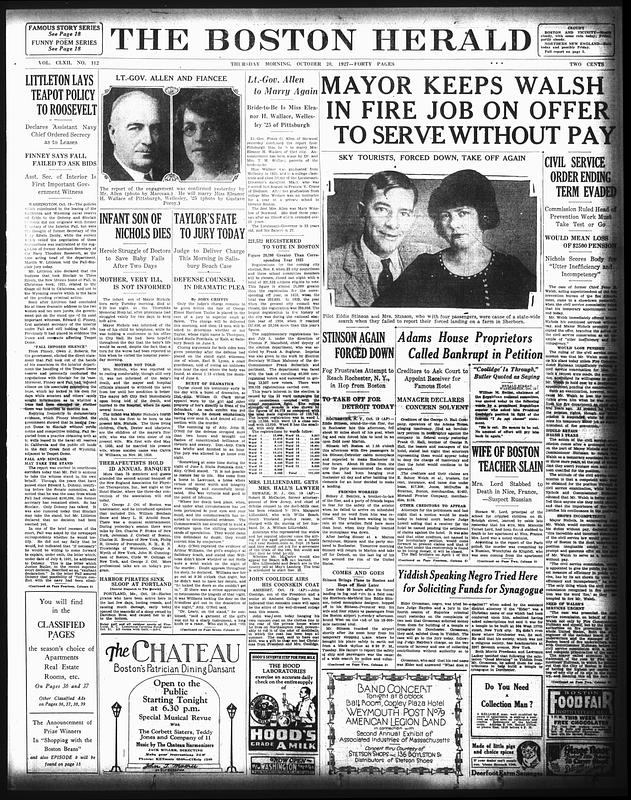 Boston Herald. October 20, 1927 - Digital Commonwealth