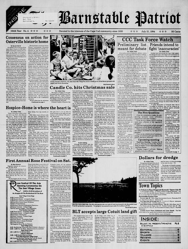 Barnstable Patriot. July 21, 1994 - Digital Commonwealth
