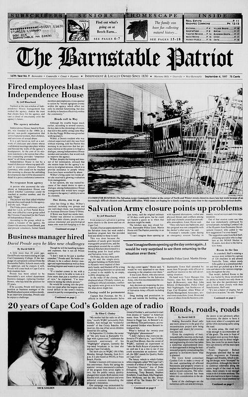 Barnstable Patriot. September 04, 1997 - Digital Commonwealth