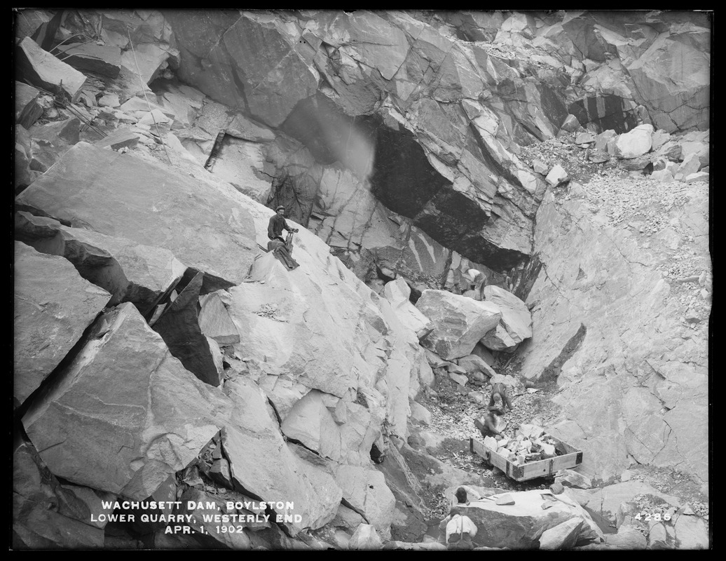 Wachusett Dam, lower quarry, westerly end, Boylston, Mass., Apr. 1 ...