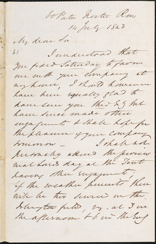 Letter from John Rogers Pitman, [London], to Amos Augustus Phelps, 11 ...