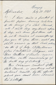 Letter from John Childs, Bungay, to Amos Augustus Phelps, July 21, 1843 - Digital Commonwealth