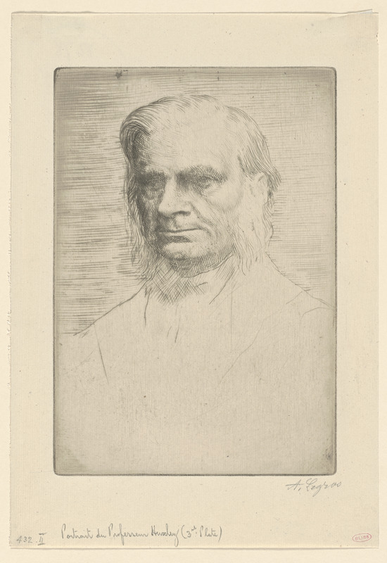 Portrait du Professeur Huxley (3rd plate) - Digital Commonwealth