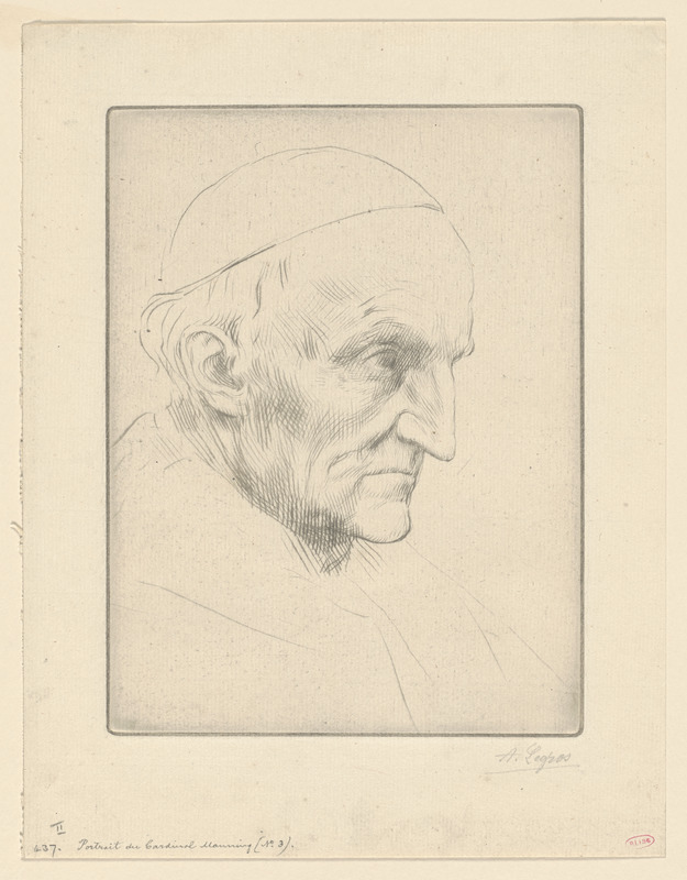 Portrait du Cardinal Manning (3rd plate) - Digital Commonwealth