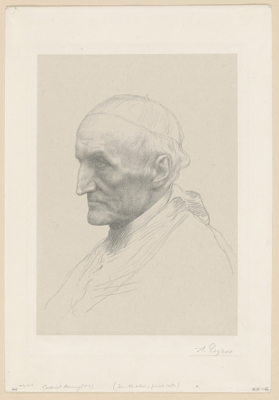 Portrait du Cardinal Manning (2nd plate) (Litho) - Digital Commonwealth