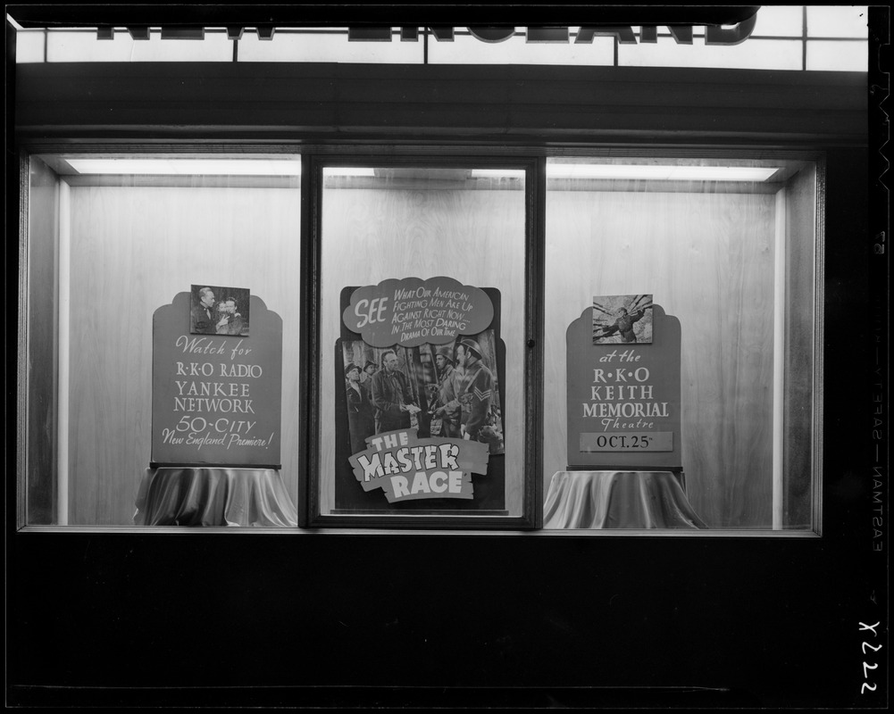 Yankee Network window display for The Master Race movie - Digital ...
