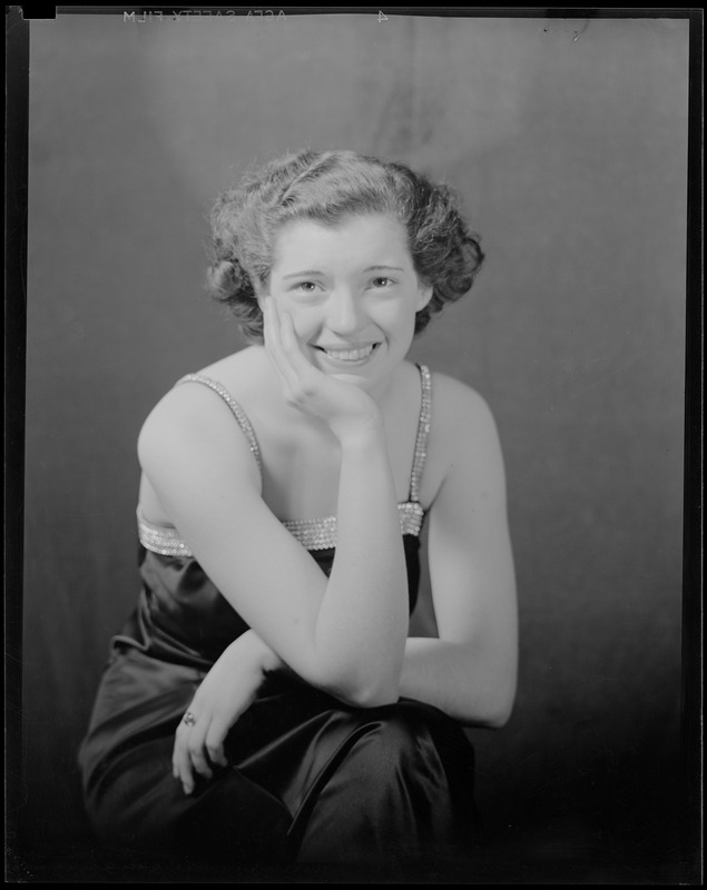 Portrait of a seated woman. Possibly Betty Welsh - Digital Commonwealth