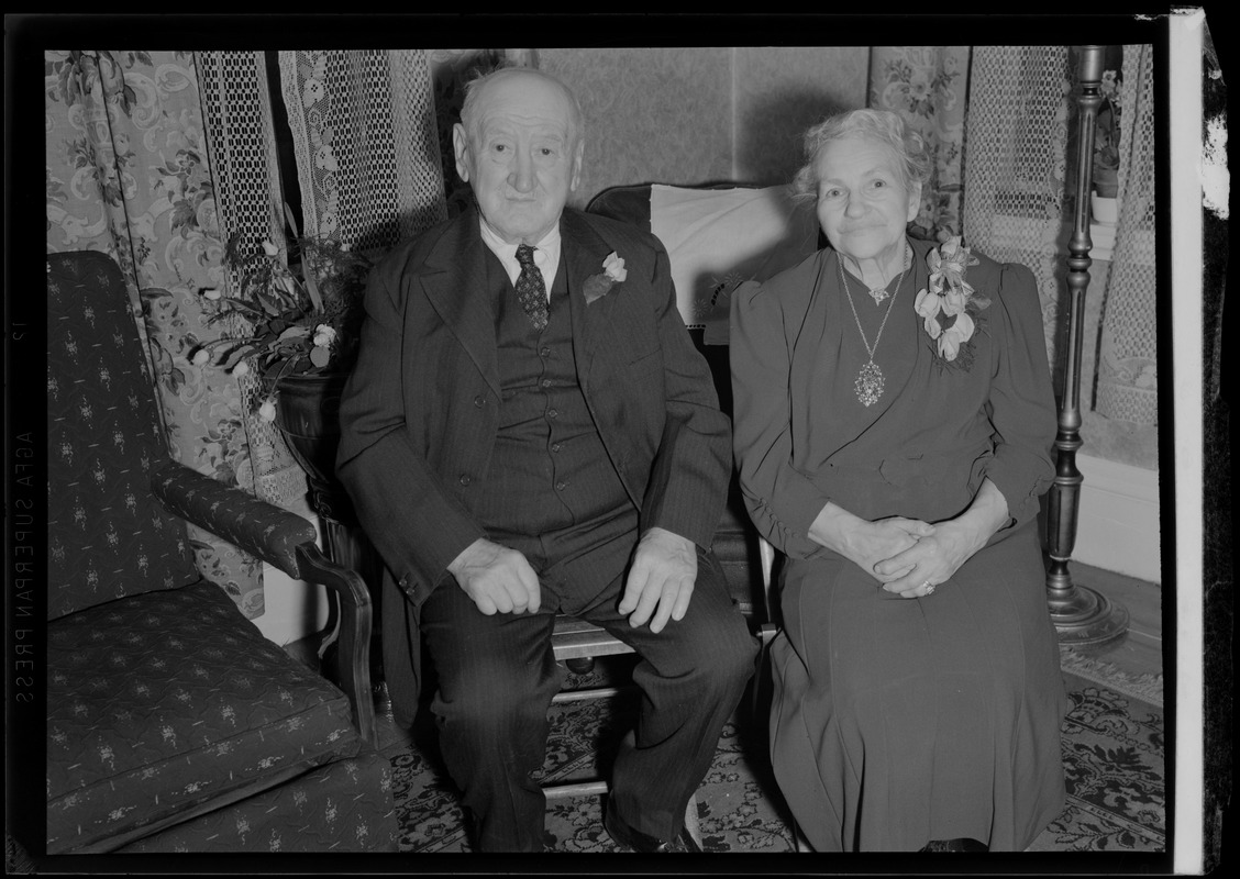 Allenspach 50th anniversary, portrait of the couple - Digital Commonwealth