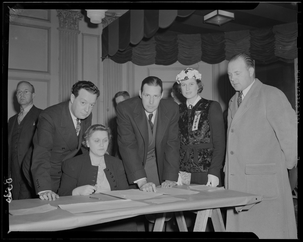 Mayor Tobin at Yankee Colonial Network election returns - Digital ...