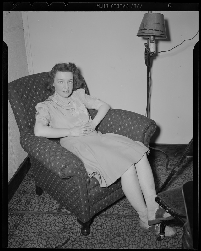 Portrait of Mary Scribner in chair - Digital Commonwealth
