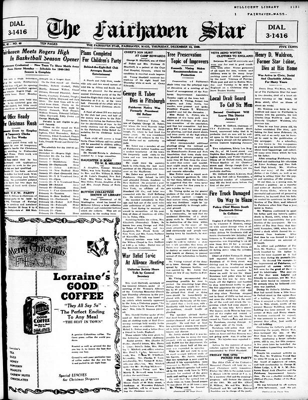 The Fairhaven Star. December 12, 1940 - Digital Commonwealth