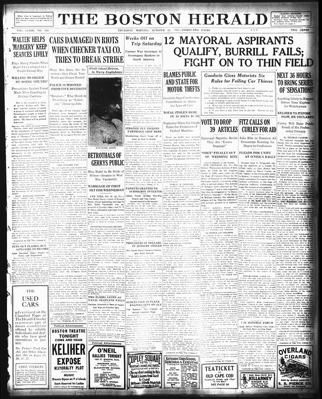 Boston Herald. October 22, 1925 - Digital Commonwealth
