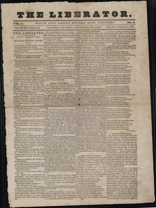 The Liberator. February 05, 1831 - Digital Commonwealth