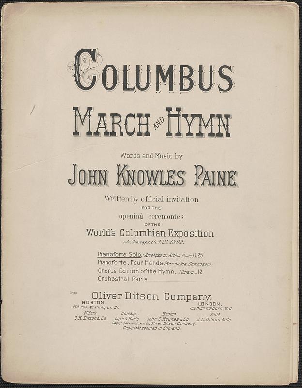 Columbus march and hymn - Digital Commonwealth