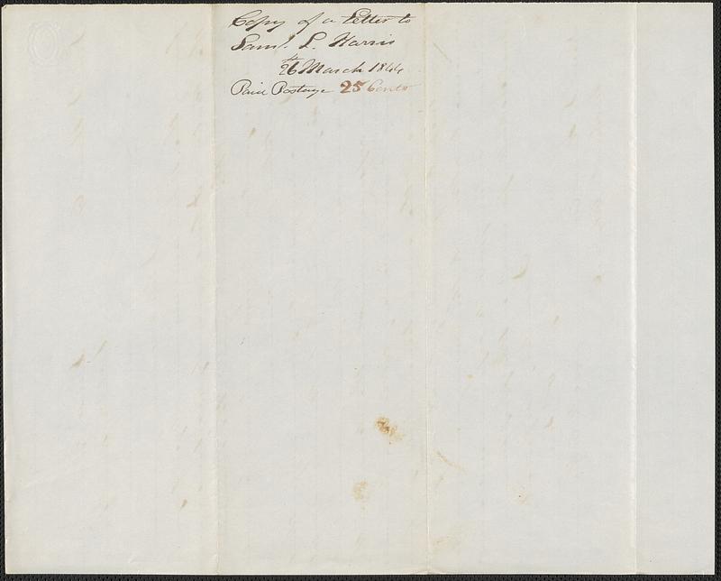 George Coffin to Samuel P. Harris, 26 March 1844 - Digital Commonwealth