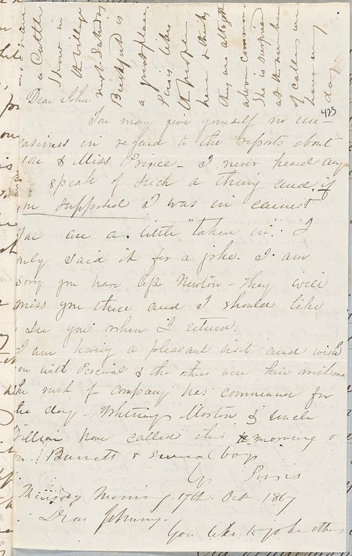 Letter from Zadoc Long to John D. Long, October 16, 1867 - Digital ...