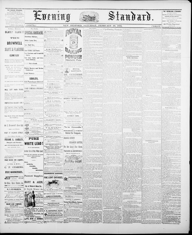 Evening Standard. February 19, 1881 - Digital Commonwealth