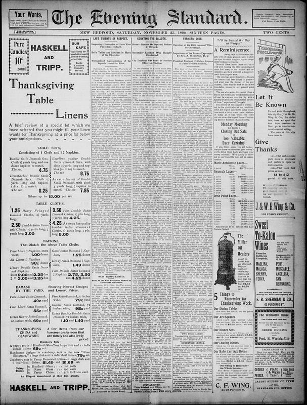 Evening Standard. November 25, 1899 - Digital Commonwealth
