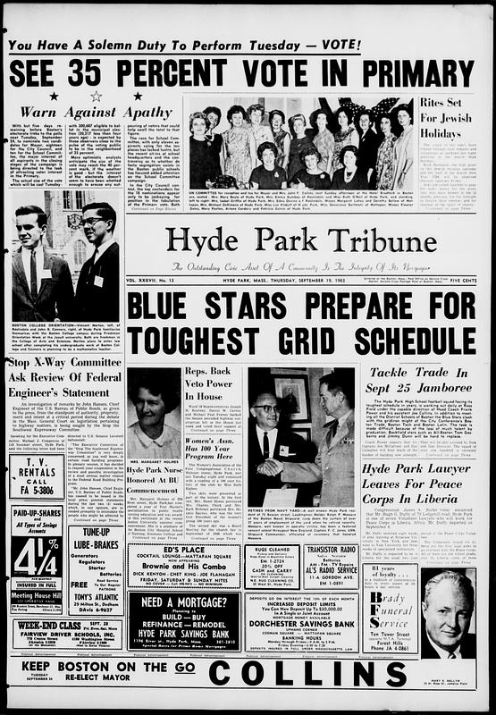 Hyde Park Tribune. September 19, 1963 - Digital Commonwealth